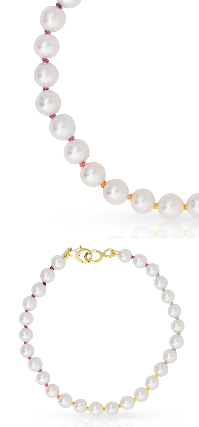 Happy rainbow pearls to make you smile. - Diamonds in the Library